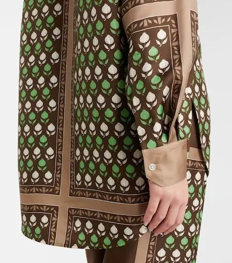 Tory Burch Printed Silk Twill Shirt