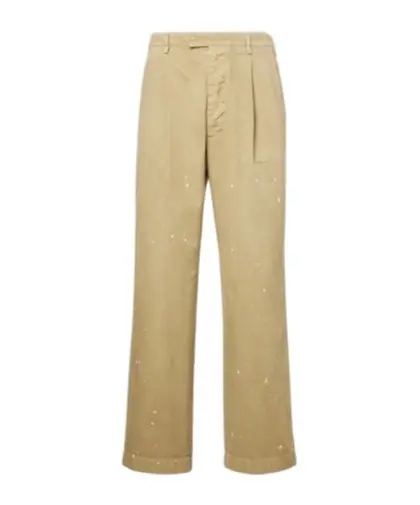 Auralee Distressed Cotton Chinos - Nude