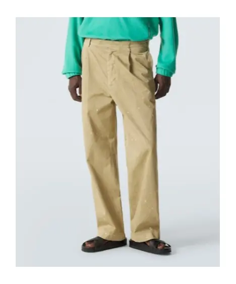 Auralee Distressed Cotton Chinos