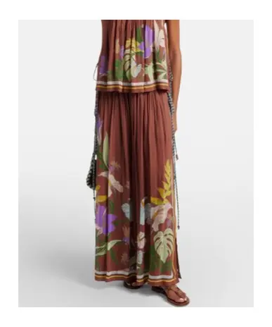 ALEMAIS Floral Wide-leg Pants