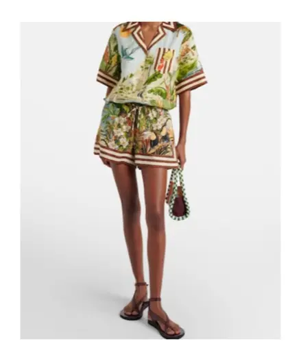 ALEMAIS Printed Linen Shirt