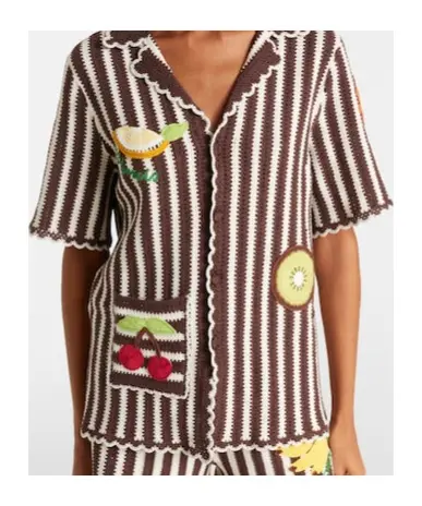 ALEMAIS Crocheted Cotton Shirt