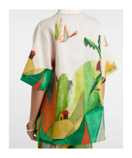 ALEMAIS X Mokshini Printed Short-sleeve Shirt