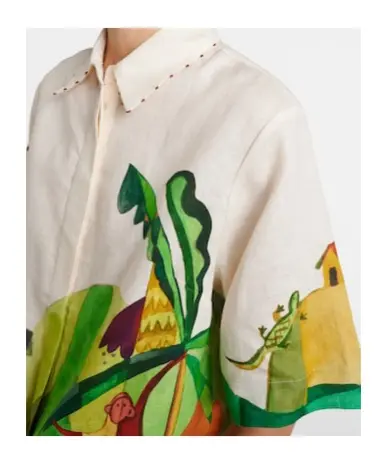 ALEMAIS X Mokshini Printed Short-sleeve Shirt
