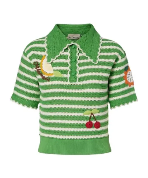 ALEMAIS Striped Cotton Polo Shirt