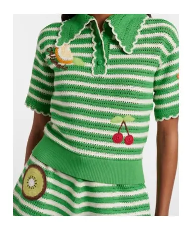 ALEMAIS Striped Cotton Polo Shirt