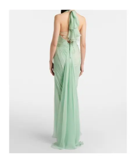 MARIA LUCIA HOHAN Milagros Halterneck Gown