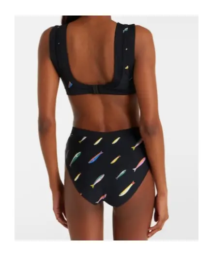 Staud Dolce Cutout Printed Swimsuit