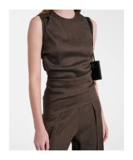 Proenza Schouler Draped Bamboo-patterned Top