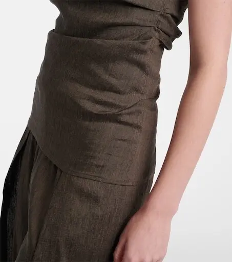 Proenza Schouler Draped Bamboo-patterned Top