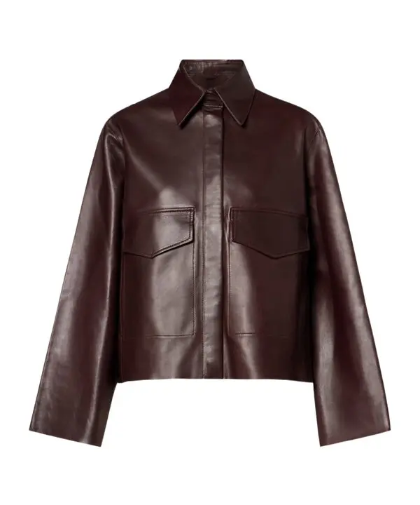 Nour Hammour Darcy Long-sleeved Leather Jacket