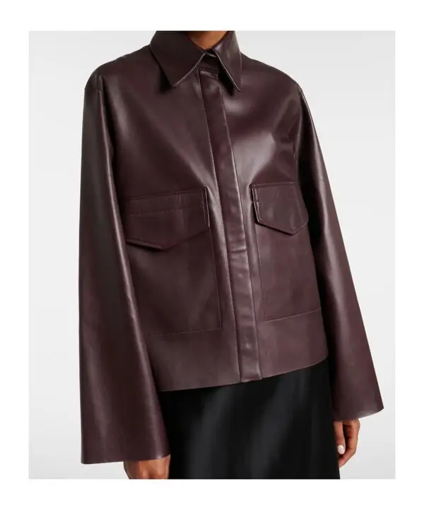 Nour Hammour Darcy Long-sleeved Leather Jacket