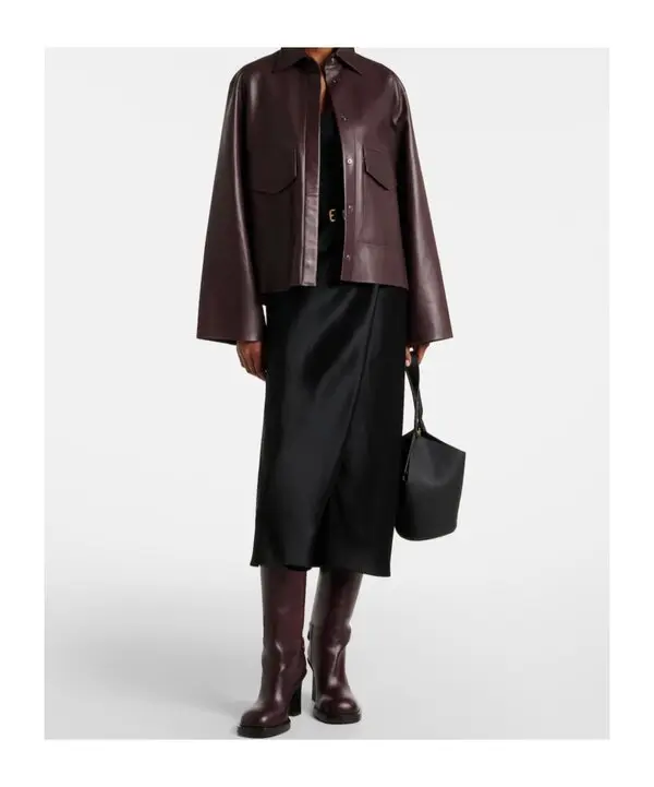 Nour Hammour Darcy Long-sleeved Leather Jacket