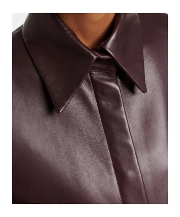 Nour Hammour Darcy Long-sleeved Leather Jacket