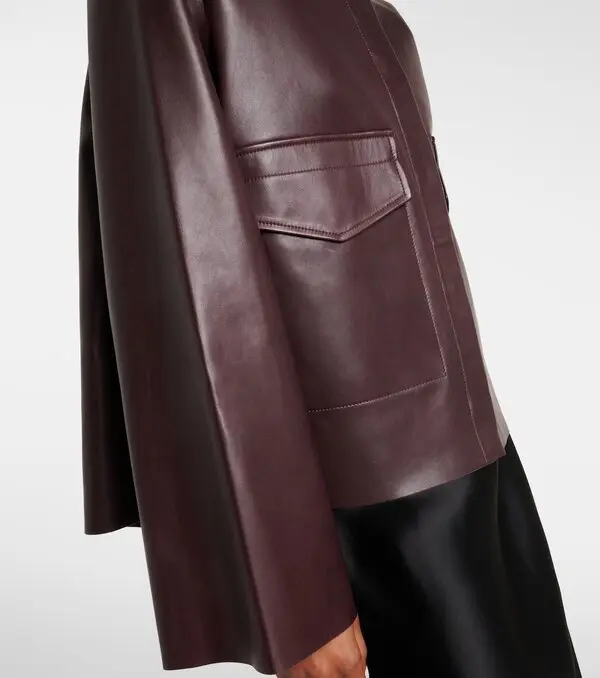 Nour Hammour Darcy Long-sleeved Leather Jacket