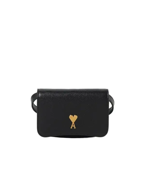AMI Paris Paris Strap Card Holder - Black