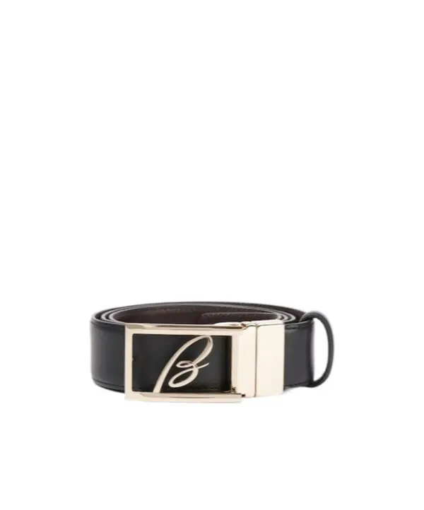 Brioni Logo Leather Belt