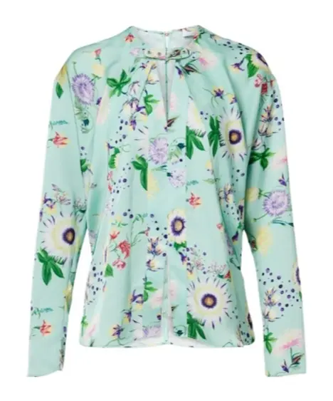 Rabanne Layered Floral Satin Blouse