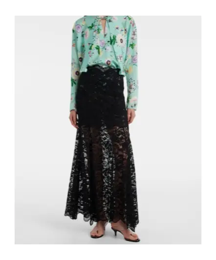 Rabanne Layered Floral Satin Blouse