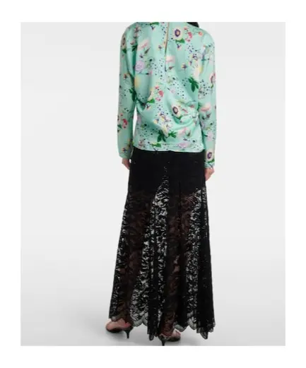 Rabanne Layered Floral Satin Blouse