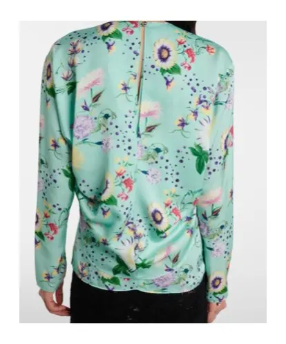 Rabanne Layered Floral Satin Blouse