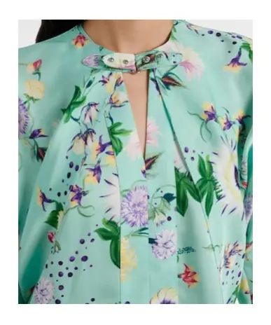 Rabanne Layered Floral Satin Blouse