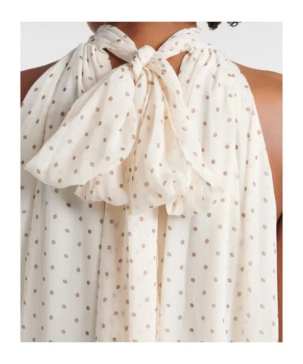 ROTATE BY BIRGER CHRISTENSEN Polka-dot Chiffon Jumpsuit