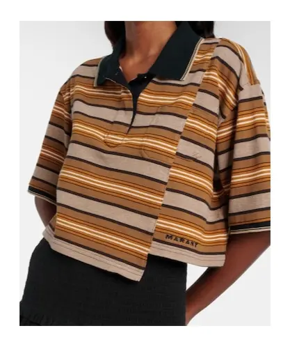 Isabel Marant Étoile Isalyne Striped Cotton Polo Shirt