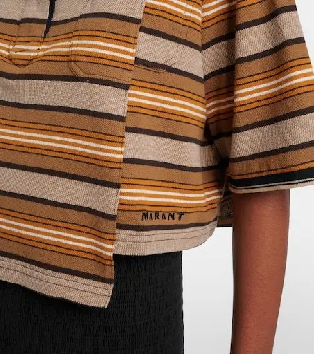 Isabel Marant Étoile Isalyne Striped Cotton Polo Shirt
