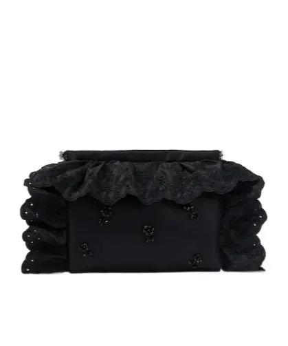 Simone Rocha Pillowcase Embellished Clutch - Black