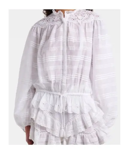 Isabel Marant Étoile Polly Lace And Cotton Blouse