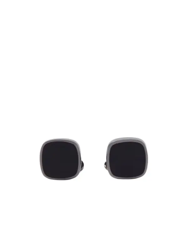 Giorgio Armani 925 Sterling Silver And Enamel Cufflinks