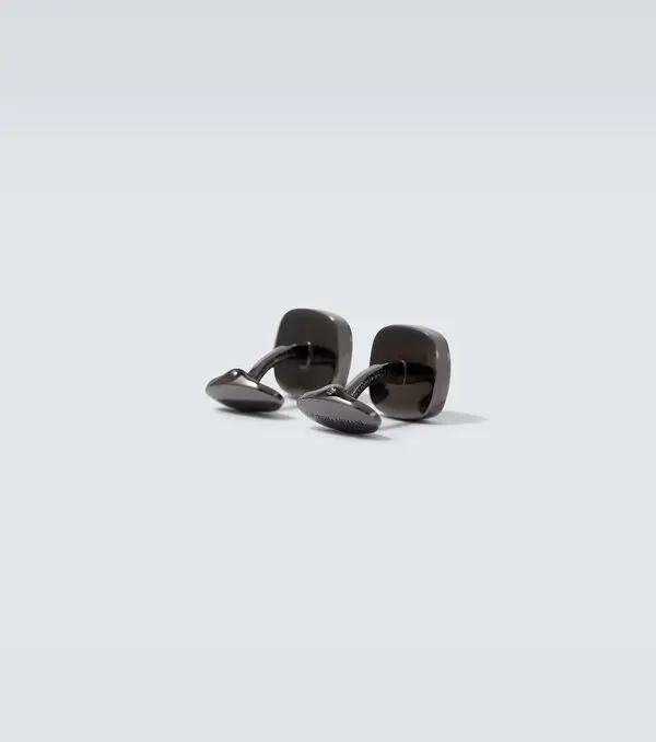 Giorgio Armani 925 Sterling Silver And Enamel Cufflinks