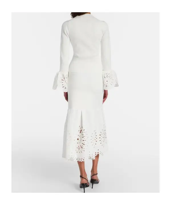 Simkhai Broderie Anglaise Midi Skirt
