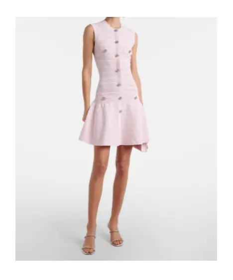 SELF-PORTRAIT Embellished Pointelle Minidress