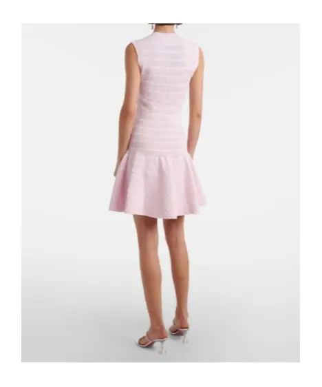 SELF-PORTRAIT Embellished Pointelle Minidress
