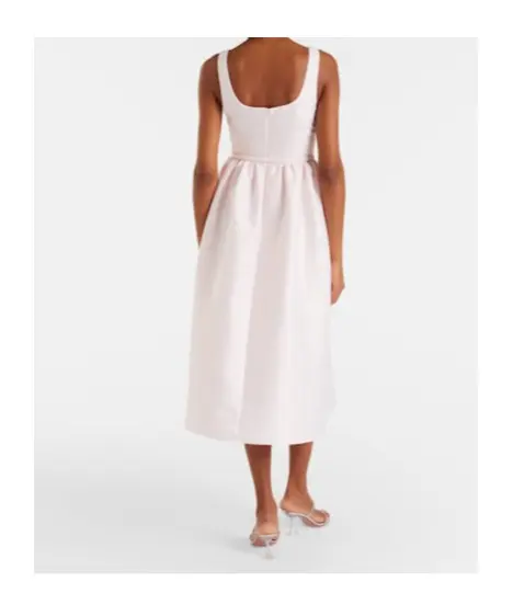 SELF-PORTRAIT Belted Taffeta Midi Dress