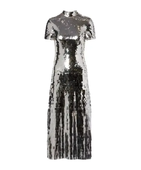 SELF-PORTRAIT Sequined Midi Dress