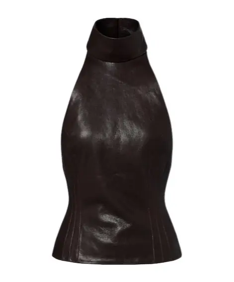Magda Butrym Halterneck Leather Top