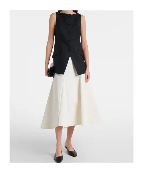 RÓHE Cotton Midi Skirt
