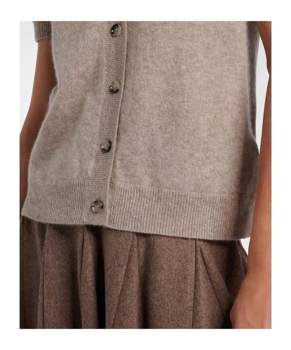 Jardin Des Orangers Short-sleeved Knitted Cardigan