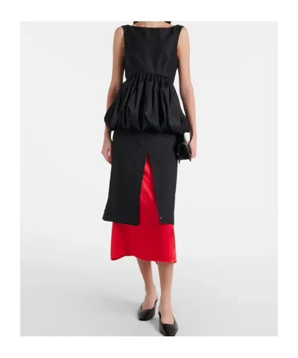 RÓHE Peplum Wool And Silk Top
