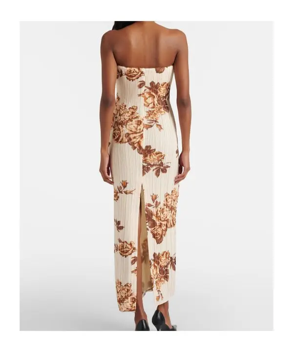 Magda Butrym Floral Ribbed-knit Maxi Dress