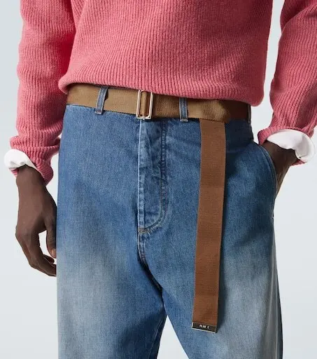 Plan C Belted Straight Jeans