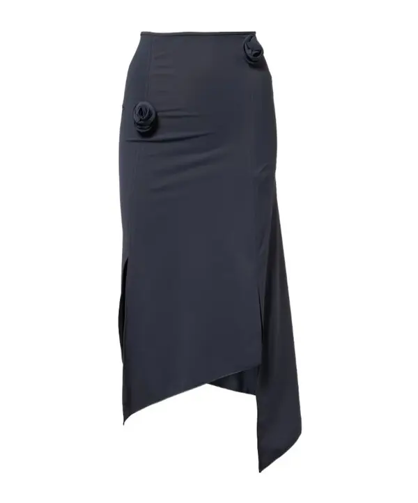 Coperni Floral-applique Jersey Midi Skirt