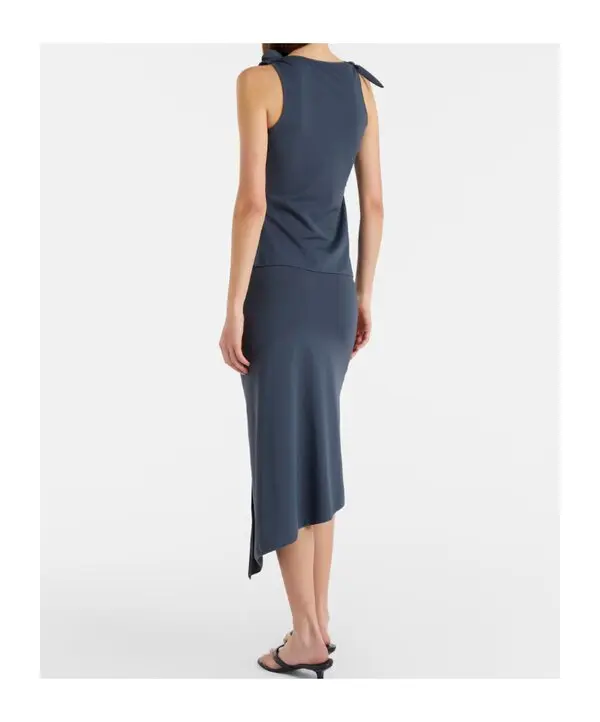Coperni Floral-applique Jersey Midi Skirt