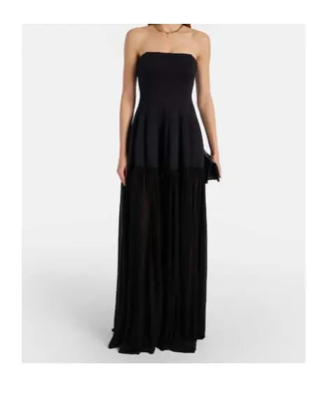 Simkhai Strapless Tulle Maxi Dress