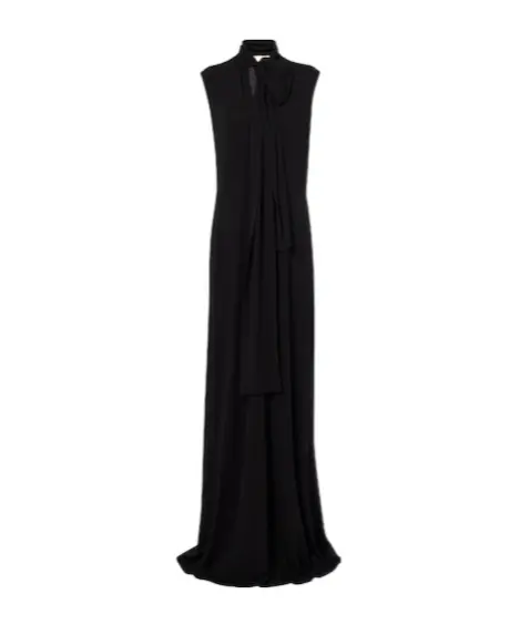 Plan C Scarf-detail Jersey Maxi Dress