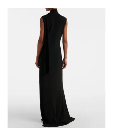 Plan C Scarf-detail Jersey Maxi Dress