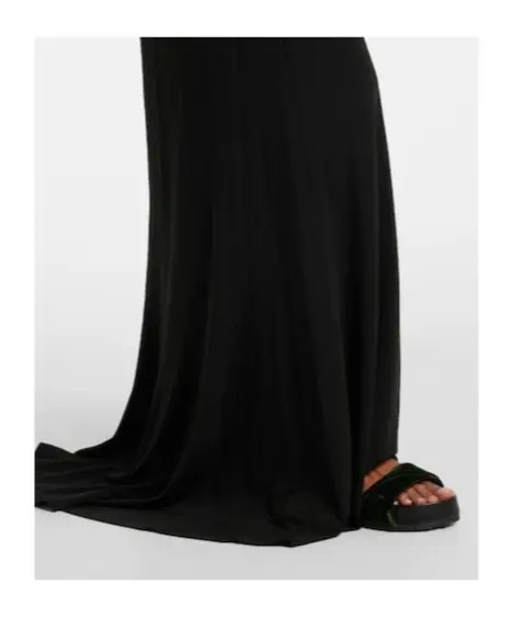 Plan C Scarf-detail Jersey Maxi Dress
